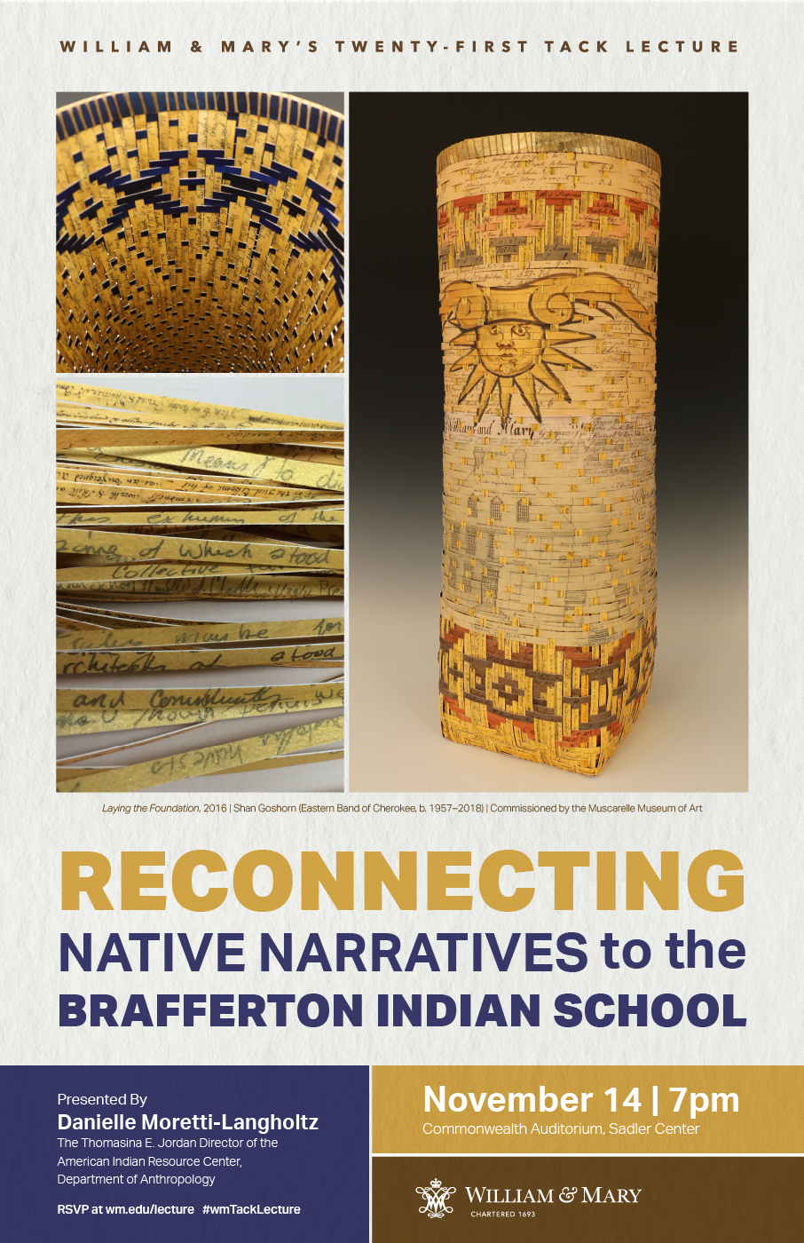 Fall 2023 Tack Faculty Lecture to recenter Native American narratives ...